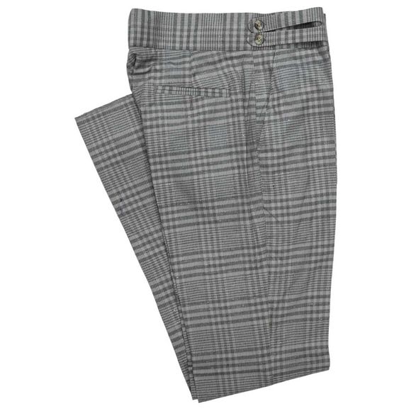 Chiragh Apparel | Pants | Mens Gurkha Pants Gray Plaid Check Slim High ...